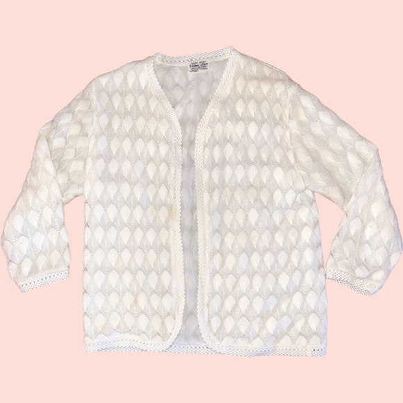 Vintage | Sweaters | Vintage Ivory Vienna Lace Cardigan | Poshmark